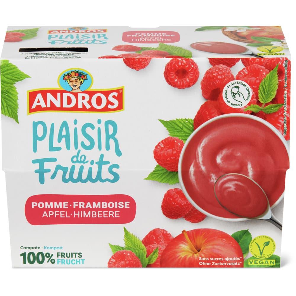 Andros · Stewed fruit · Apple & Raspberry • Migros