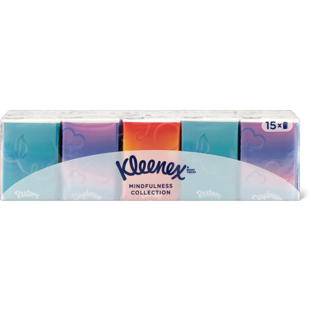 Kleenex Mindfulness Collection · Pocket tissues · 15 x 7 sheets, 3 ply ...