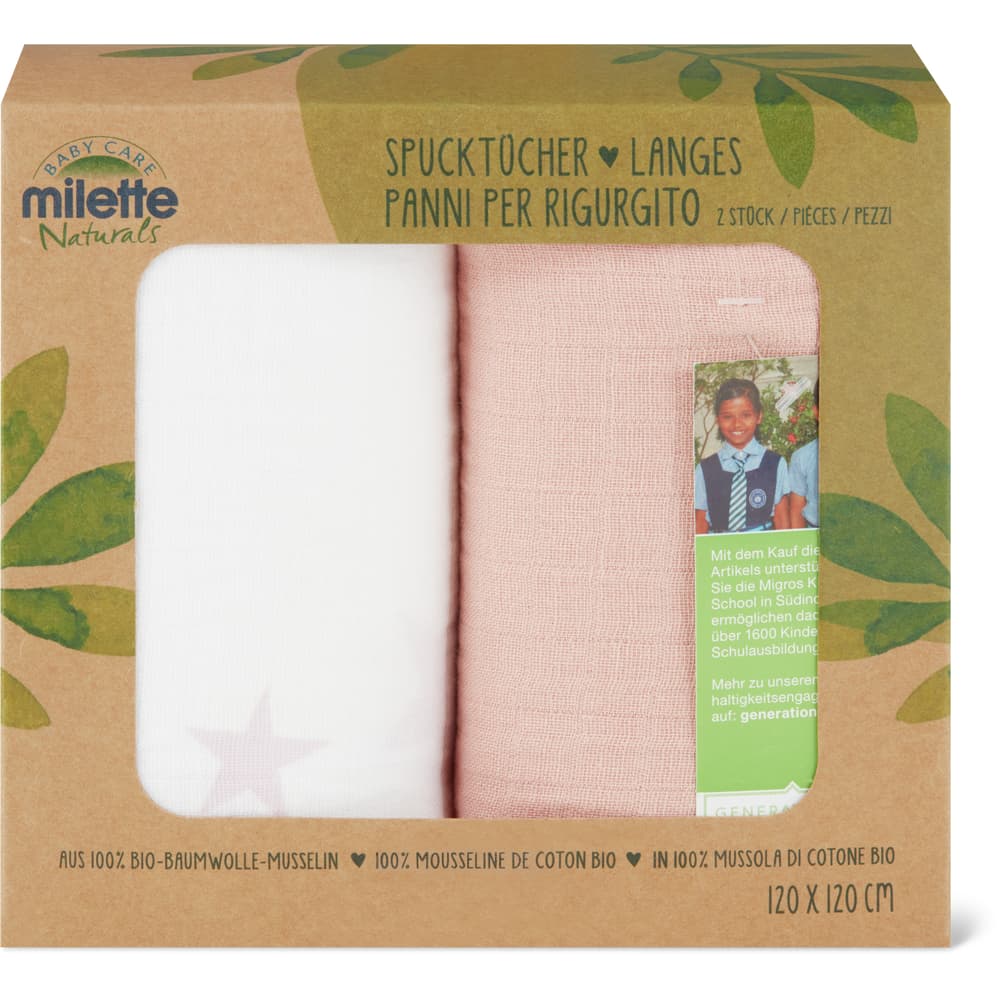 Milette · Milette burp cloths • Migros