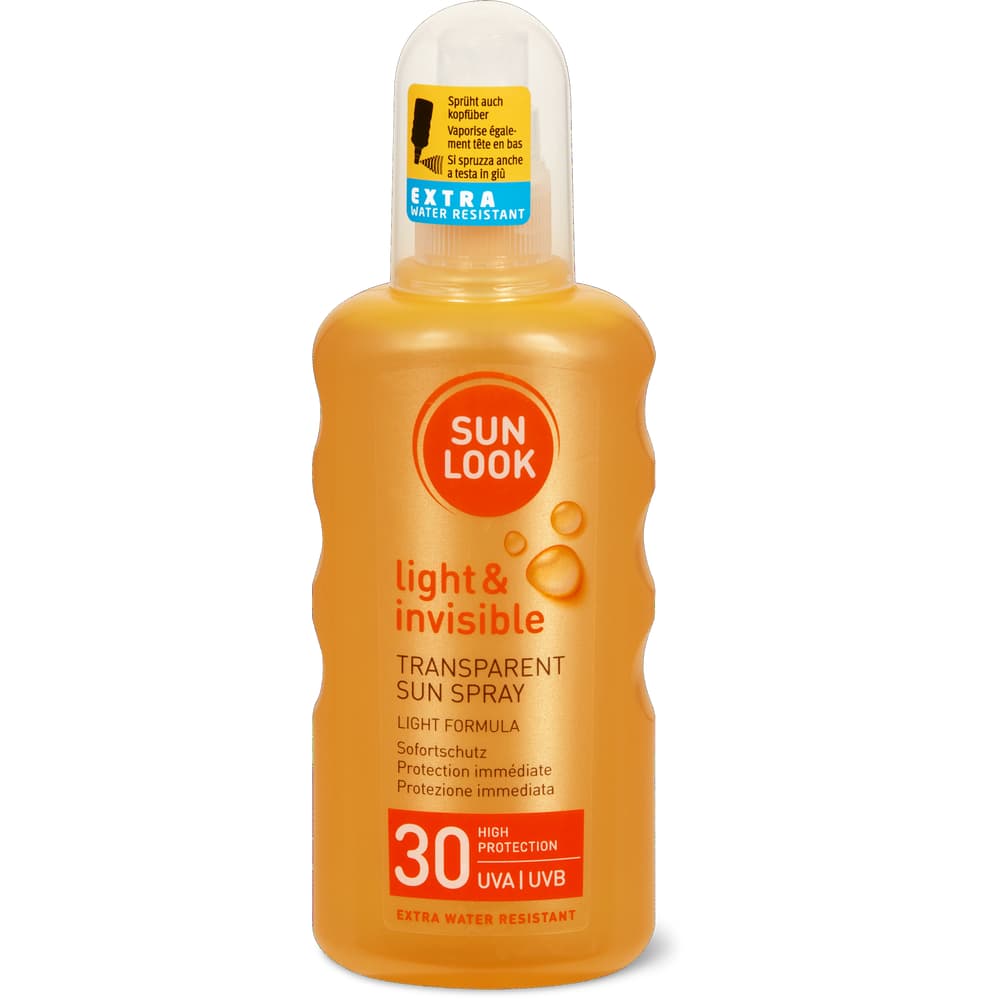 Sun Look Light & Invisible · Transparent sun spray · 30 UVA / UVB, high ...