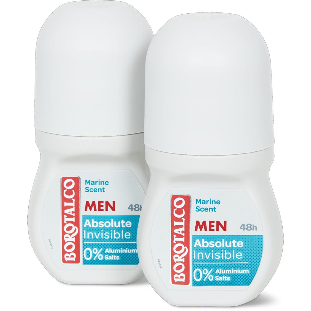 Borotalco Men Absolute Invisible · Déodorant roll-on · 48h, sans sel d ...