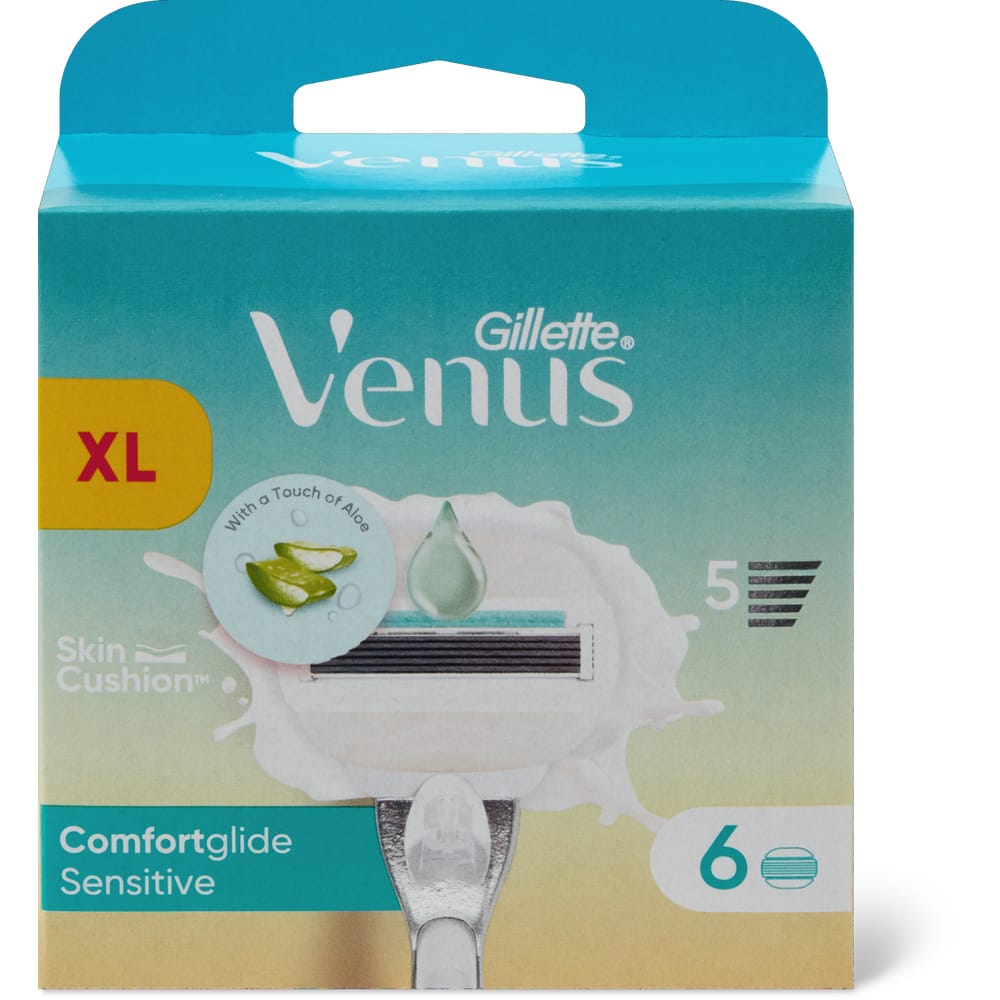 Gillette Venus Comfortglide · Razor blades · 5 blades, Sensitive, XL ...