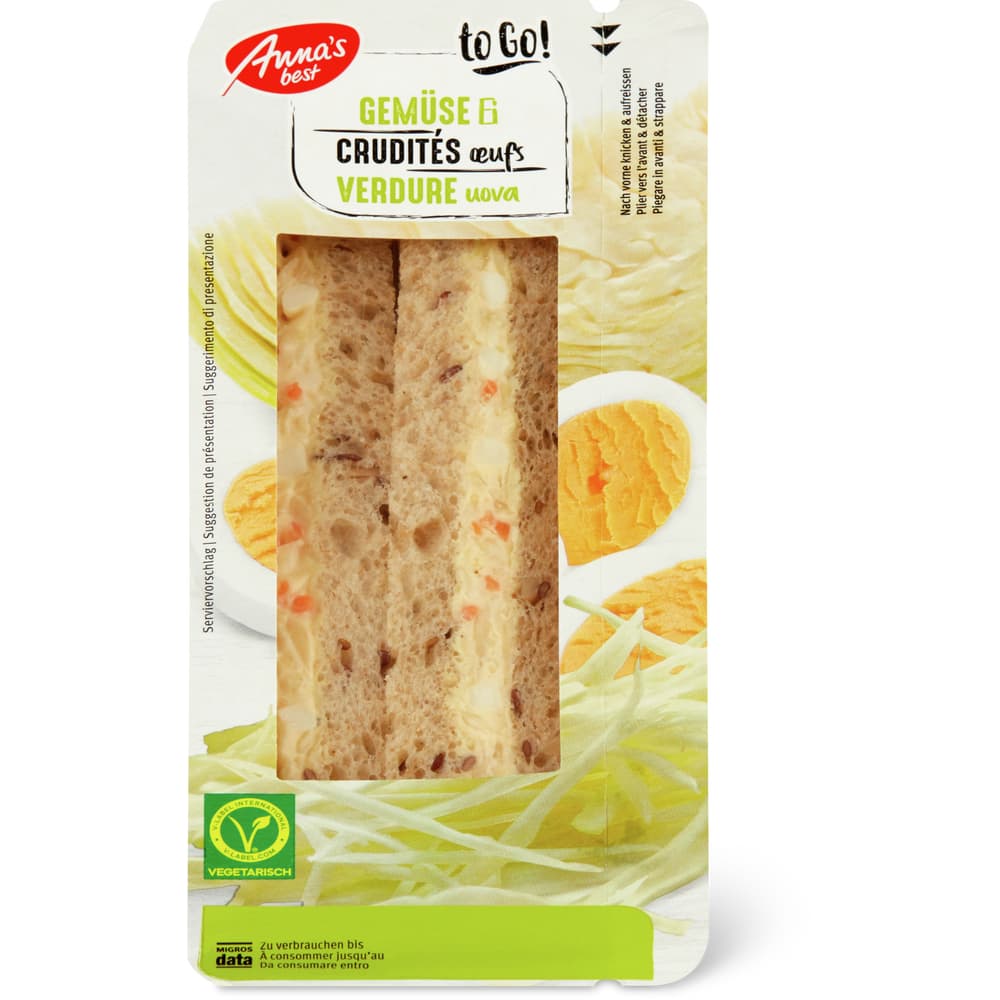 Anna's Best · Anna's Best Sandwich Gemüse Ei • Migros