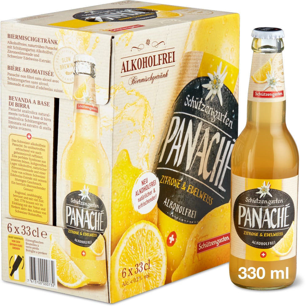 Schützengarten · Panaché · Citron et edelweiss sans alcool • Migros Online