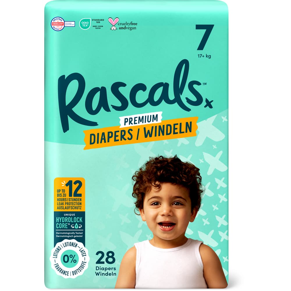 Rascals · Couches · Taille 7, 17+ kg • Migros