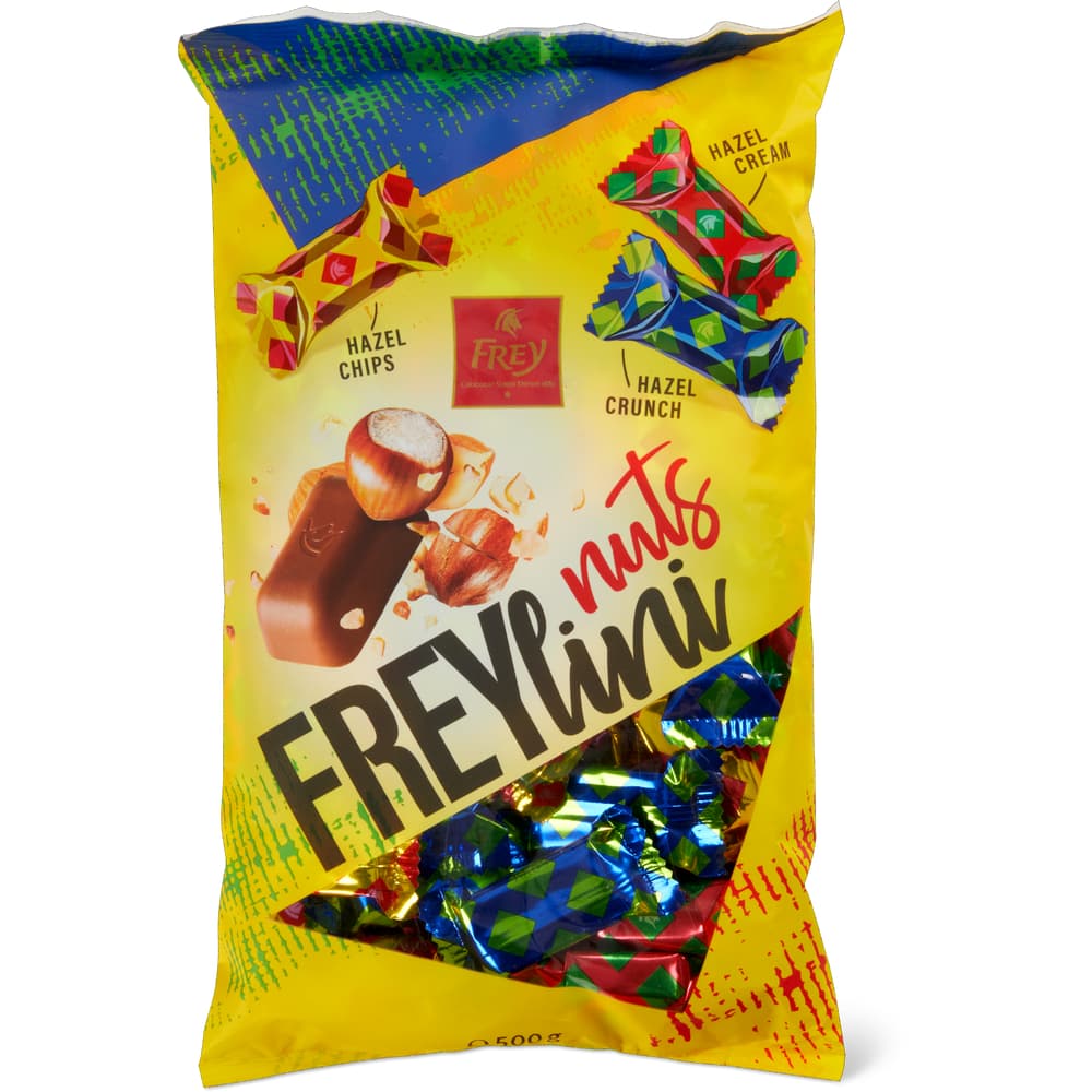 Frey Freylini · Chocolat au lait fourré assorti · Hazel chips, Hazel ...
