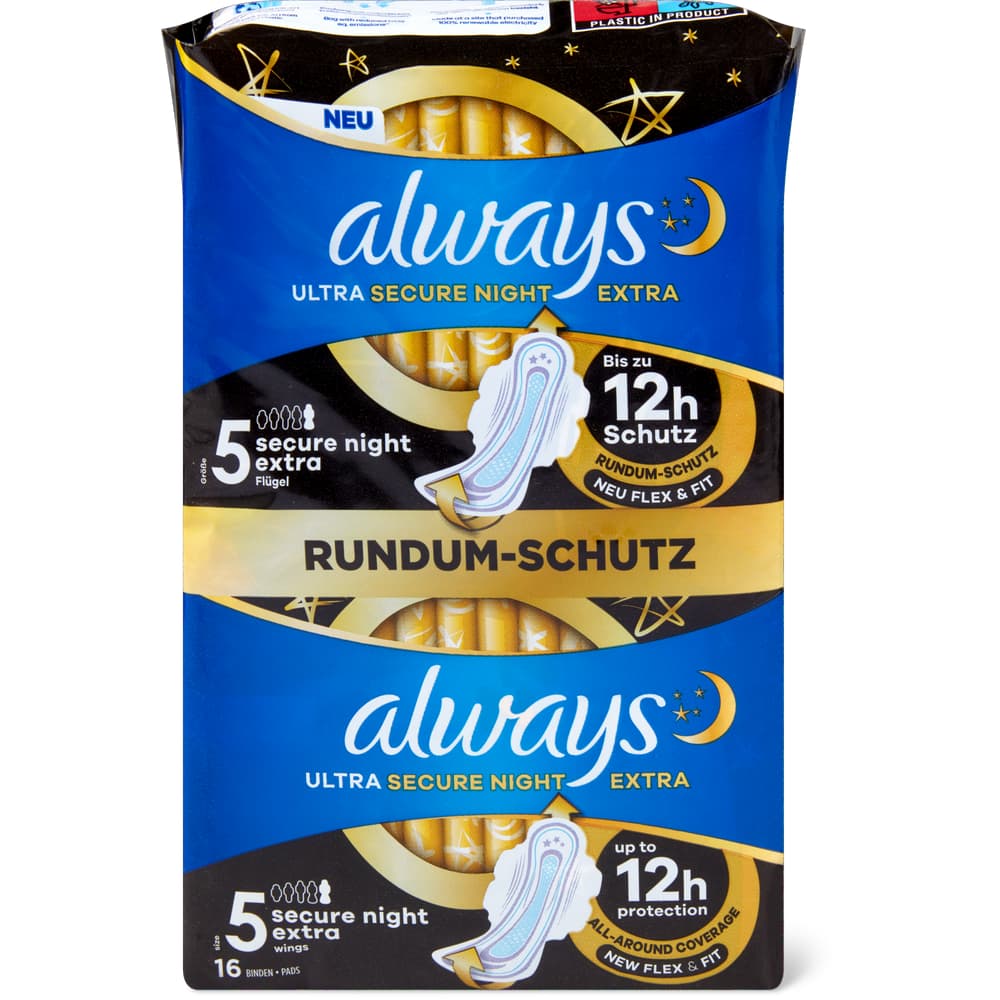 Always Ultra Secure Night · Damenbinden · Größe 5 - Night • Migros Online