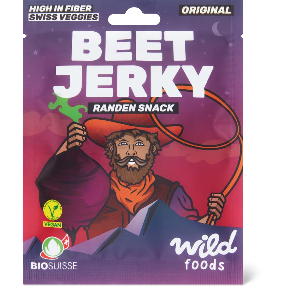 Wildfoods · Beetroot Snack · Bio, Beet Jerky, vegan • Migros