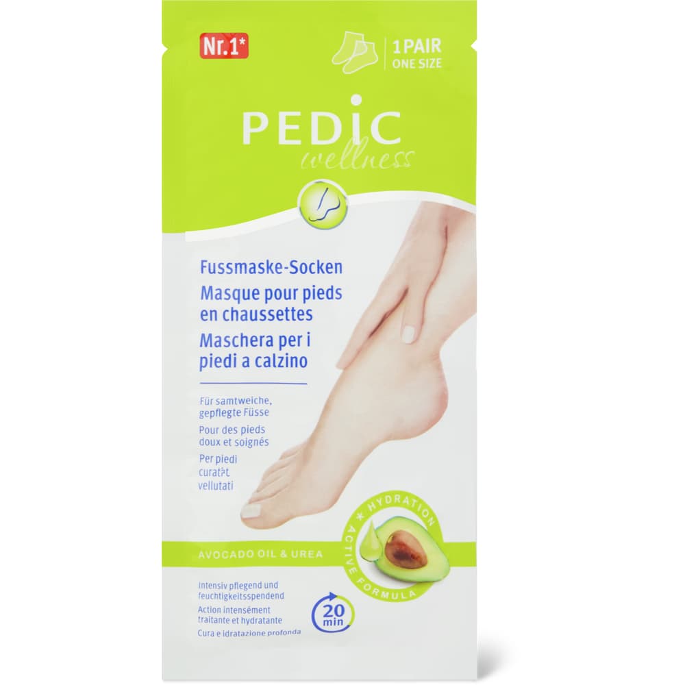 Pedic · Foot Mask Socks · Avocado Oil & Urea • Migros