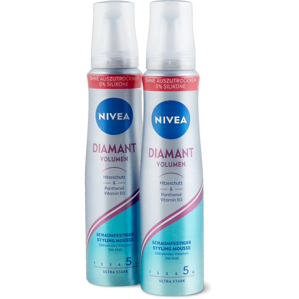 Nivea Diamant Volumen · Hair mousse · Hold 5/6 • Migros