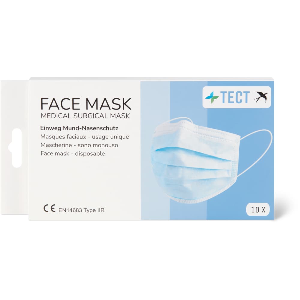 TECT · Masques d’hygiène Tect IIR, 10 pces • Migros