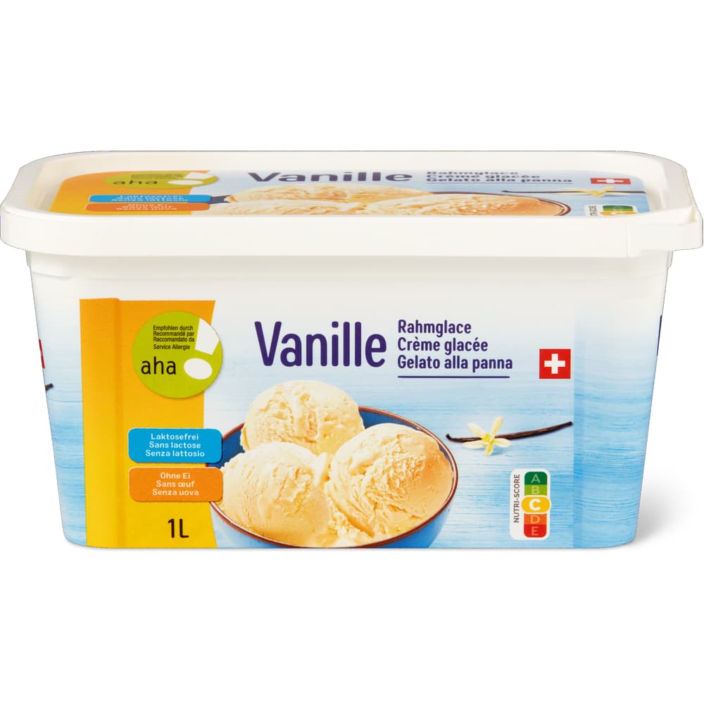 Ice Cream Tub · aha!, Vanilla, lactose free • Migros