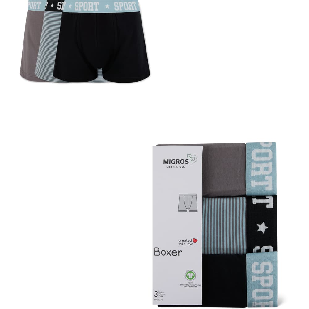 Kids · Boxer per bambini · 3 paia • Migros