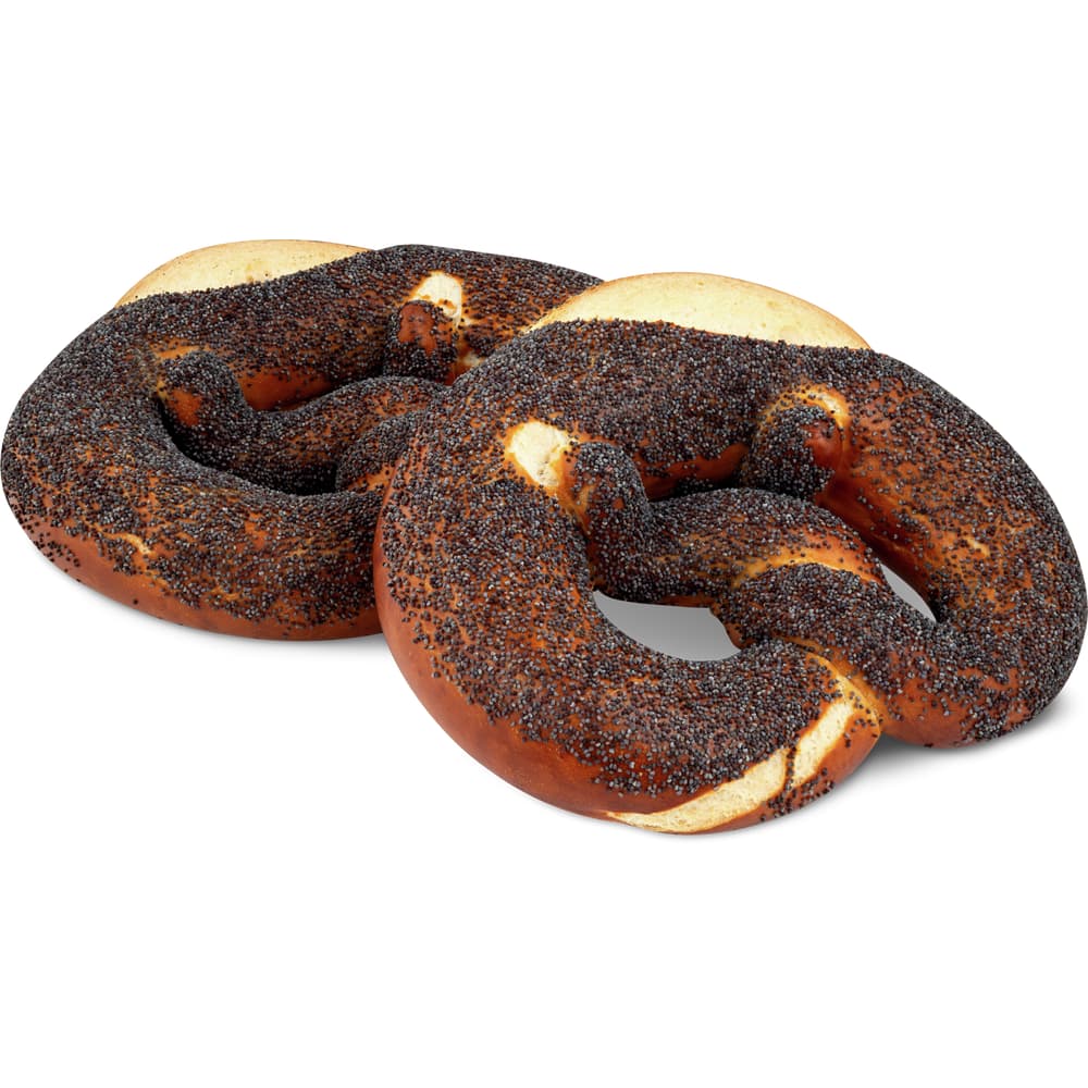 Fresh & handmade · Pretzel With Poppy Seeds · With Poppy Seeds • Migros