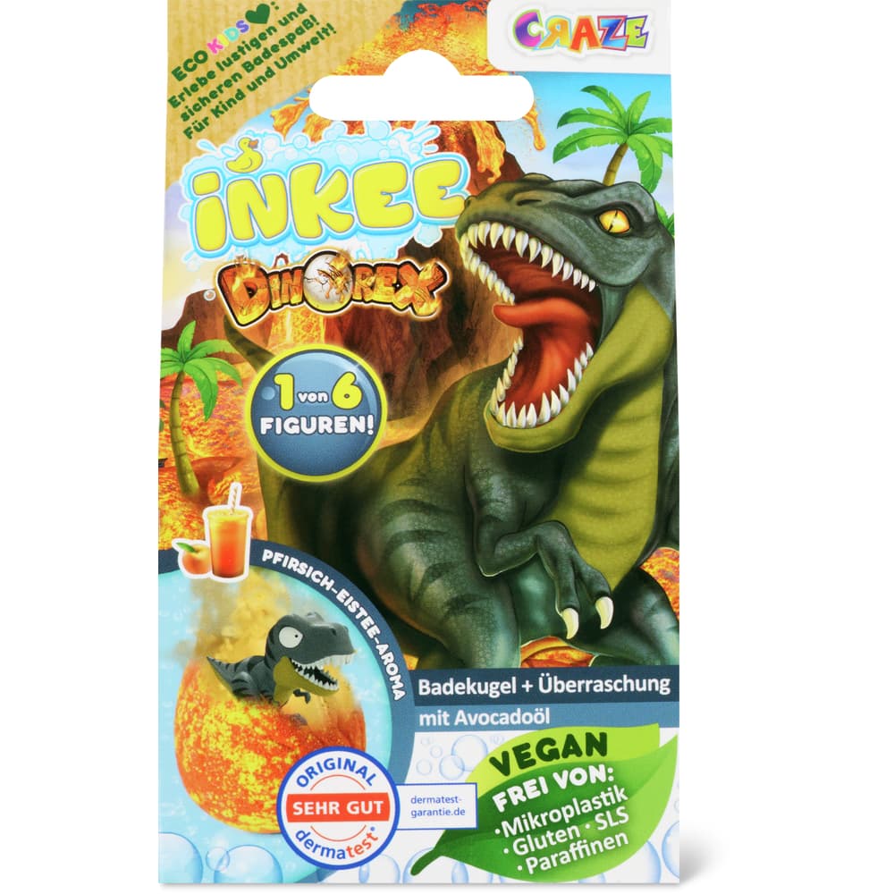 Craze Inkee · Dinorex Kids bath bomb · Collectible figure • Migros