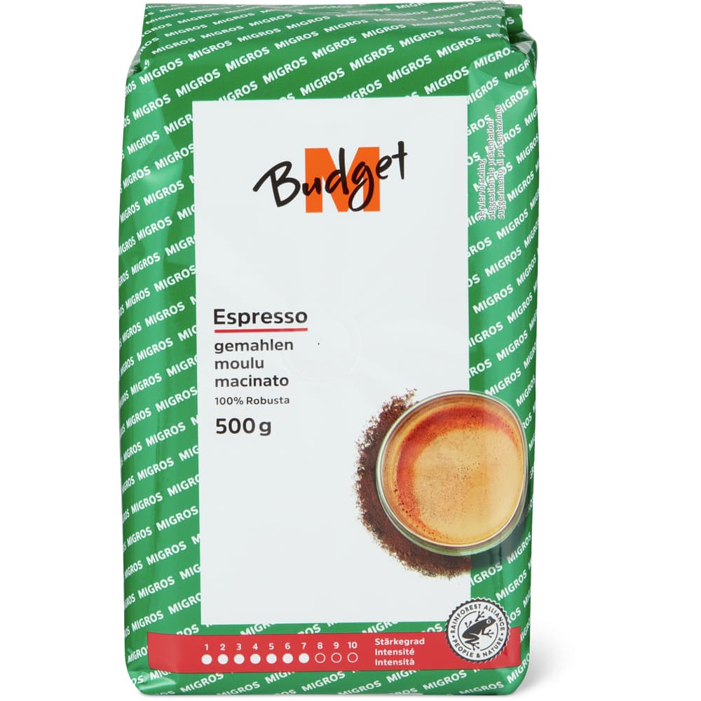M-Budget · Ground coffee · Espresso • Migros