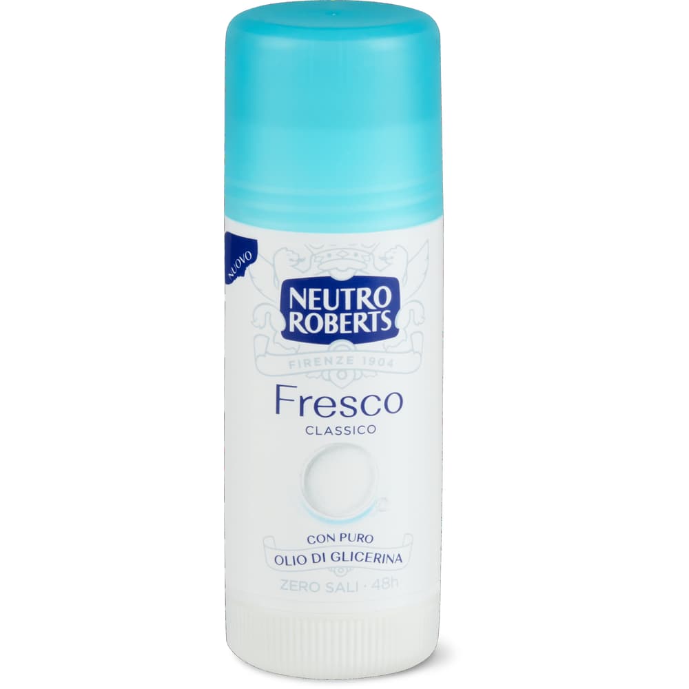Neutro Roberts · Deo Stick Fresco Classico · 0% Salze, 48h • Migros