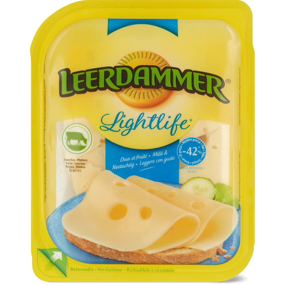 Leerdammer Lightlife · Fromage hollandais à pâte mi-dure au lait ...