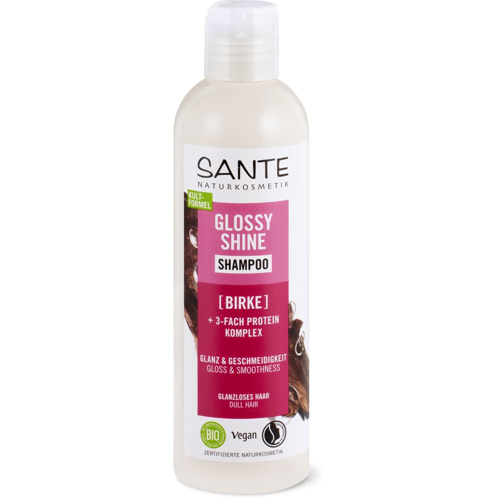 Sante · Glossy Shine Shampoo · lustreless hair • Migros