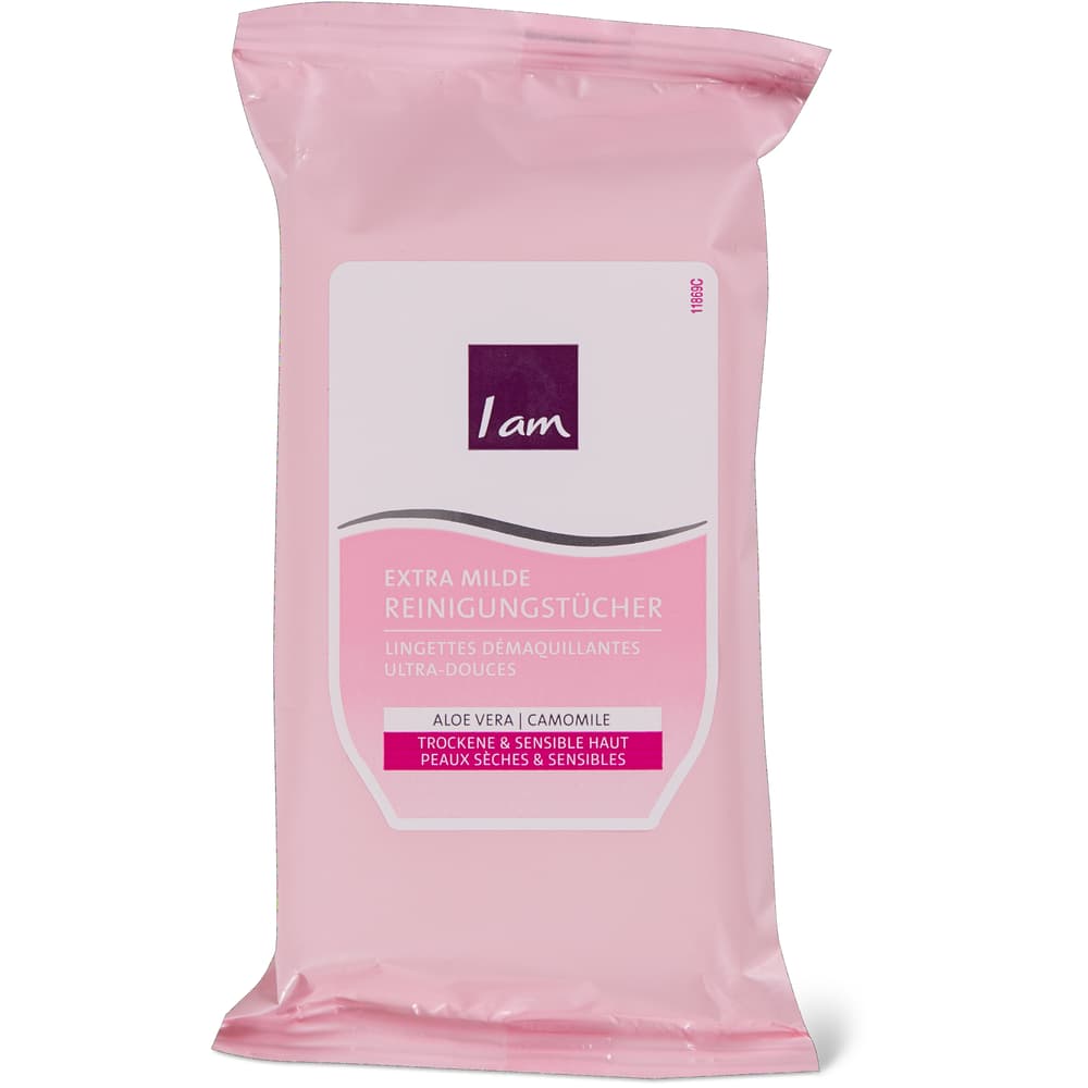 I am Face · Extra milde Reinigungstücher · Mit Aloe Vera & Camomile ...