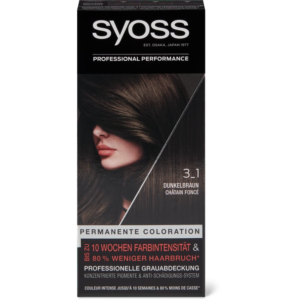 Syoss · Permanent hair color · 3_1 Dark brown • Migros