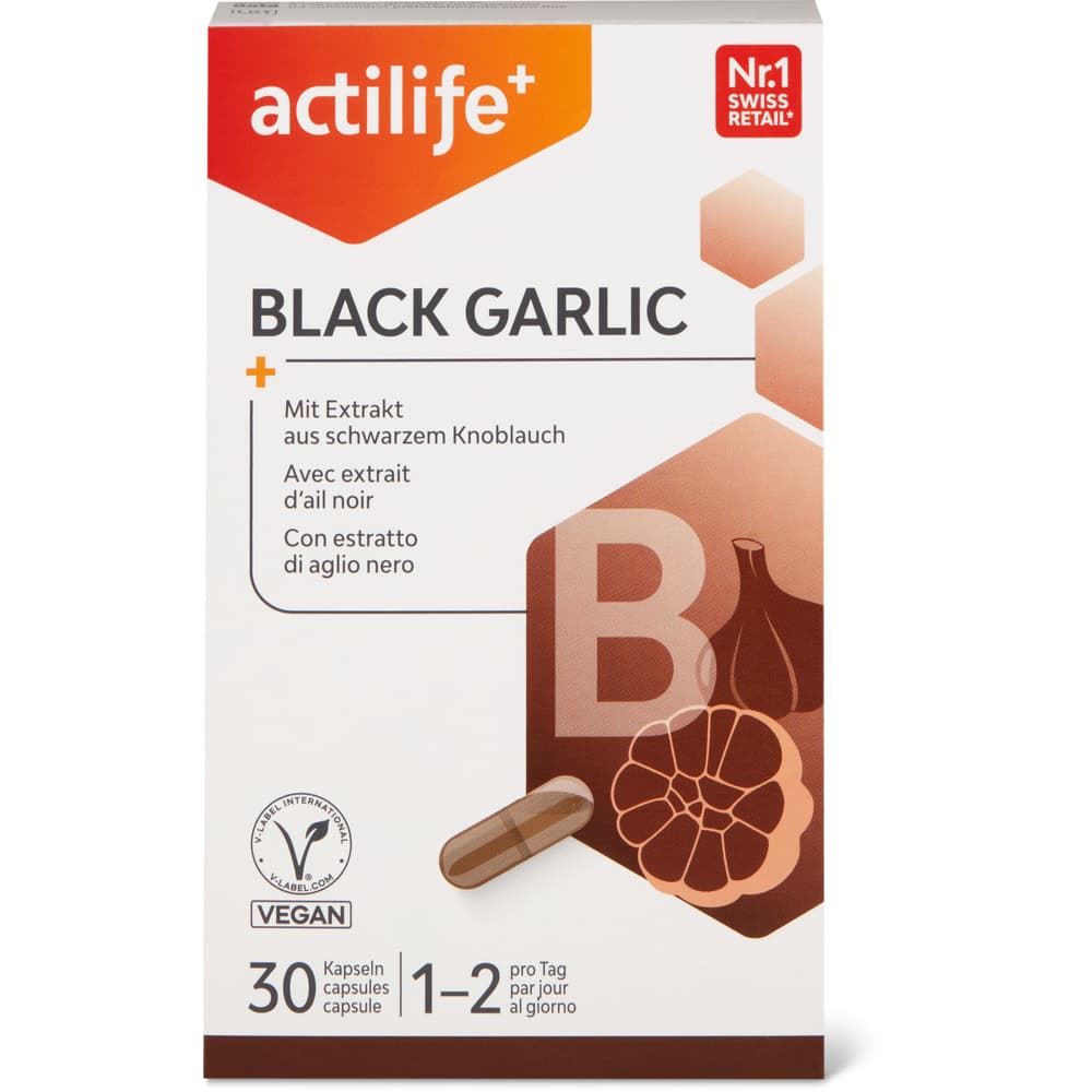 Actilife · Capsule Black Garlic · vegano • Migros