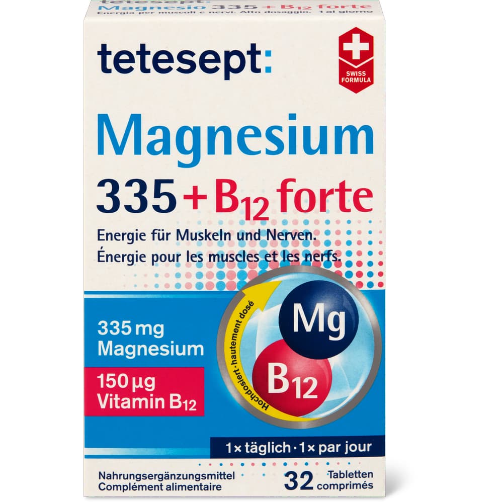 Tetesept · Magnesium 335 & B12 Tablets • Migros