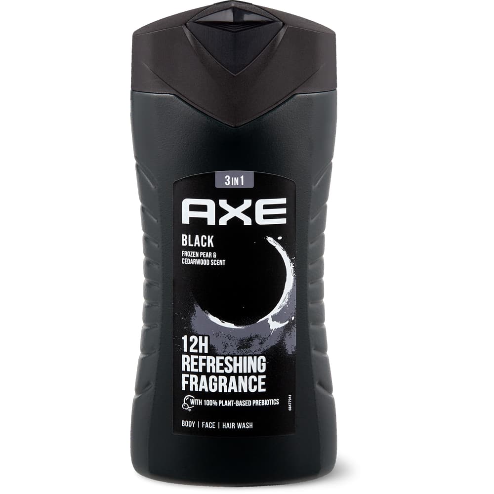 Axe Black · Gel douche · Poire & bois de cèdre • Migros