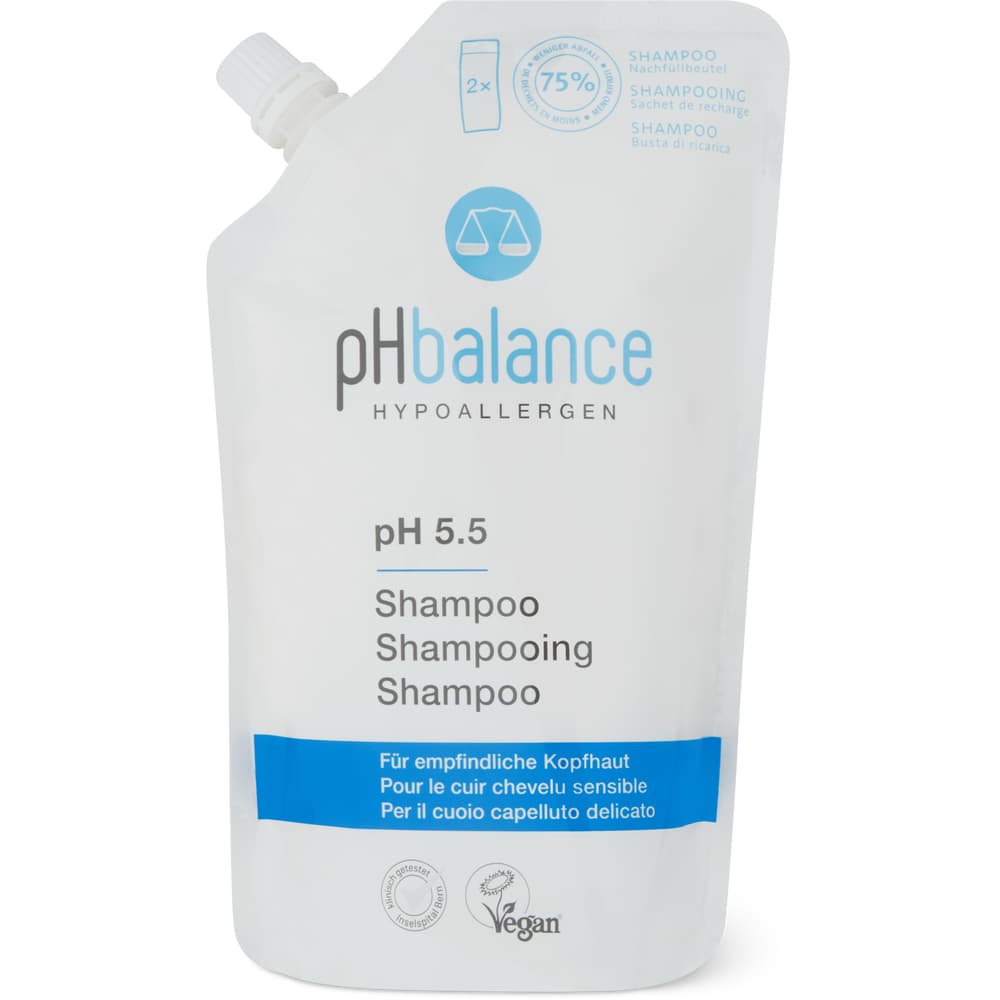 pH balance Hypoallergen · Refill shampoo · For sensitive scalp • Migros