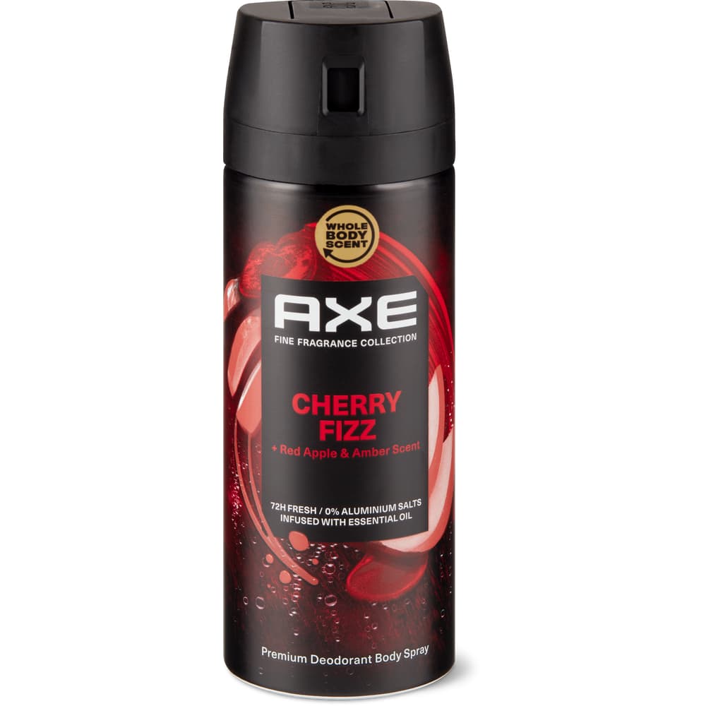 Axe · Deo Bodyspray Cherry Fizz · 72h, 0% Aluminiumsalze • Migros