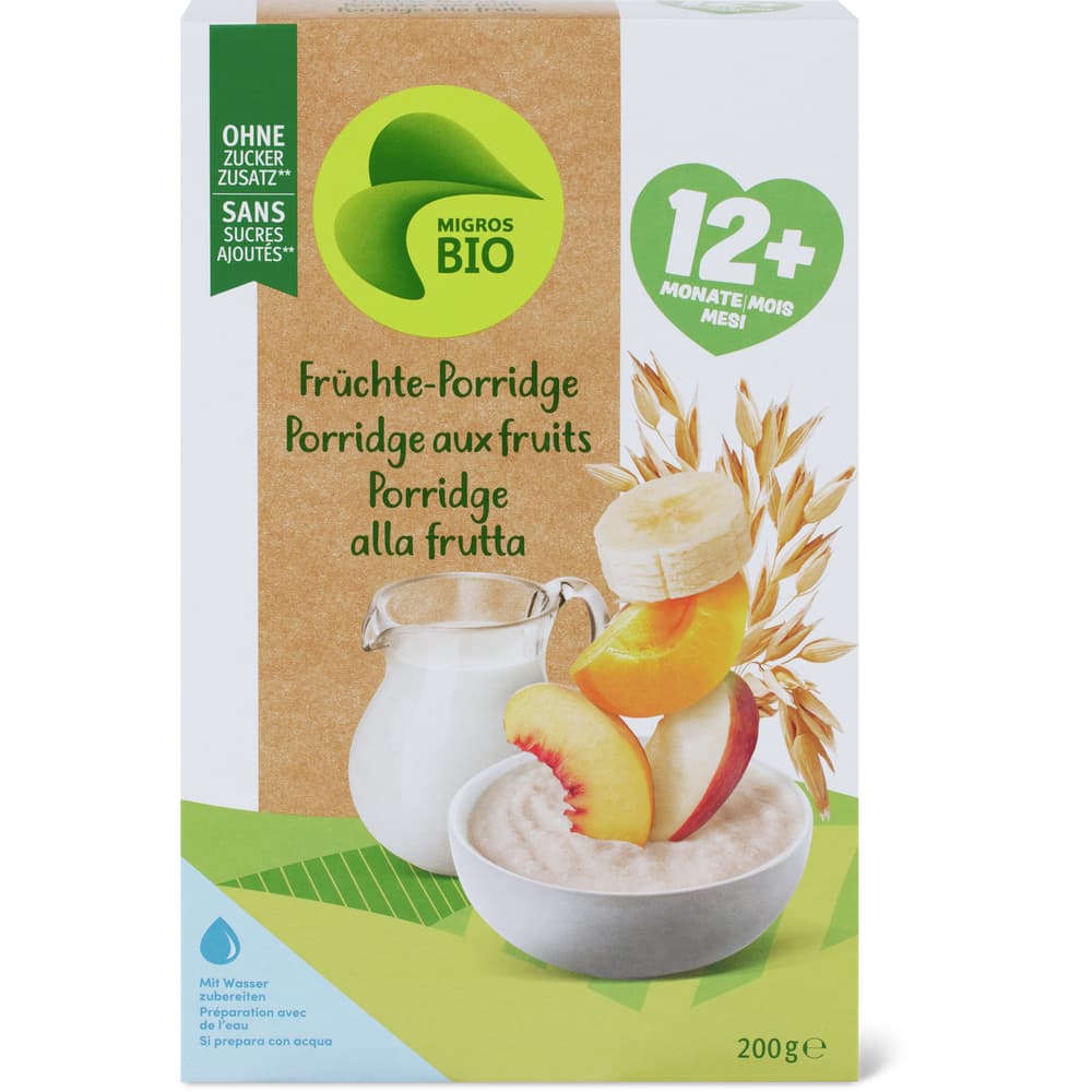 Fruit Porridge · Bio, From 12 Months , no added sugar • Migros