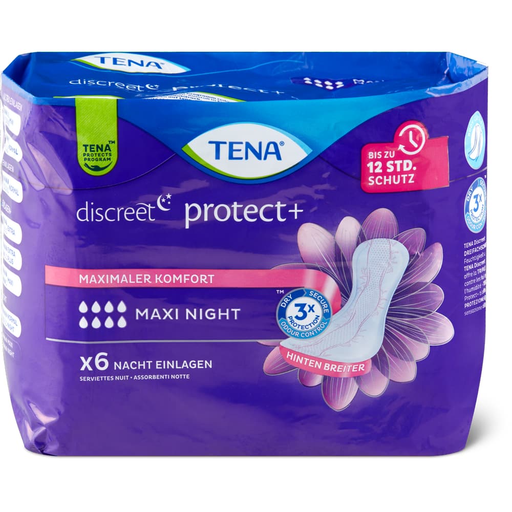 Tena · Tena Discreet Protect+ Maxi Night • Migros