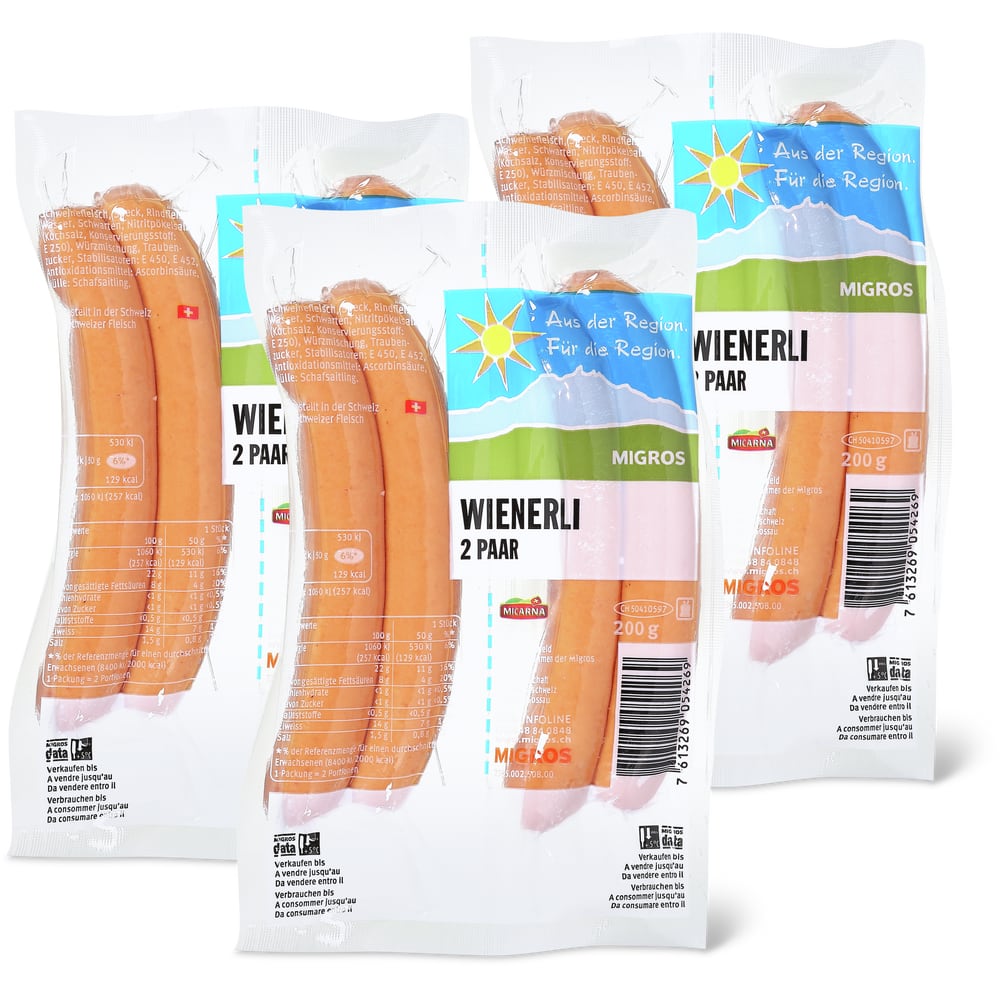 Wienerli 3x2 Stück • Migros