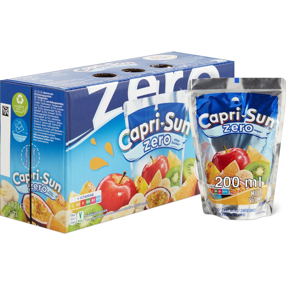 Capri Sun Zero · Fruity drink · Multivitamin • Migros