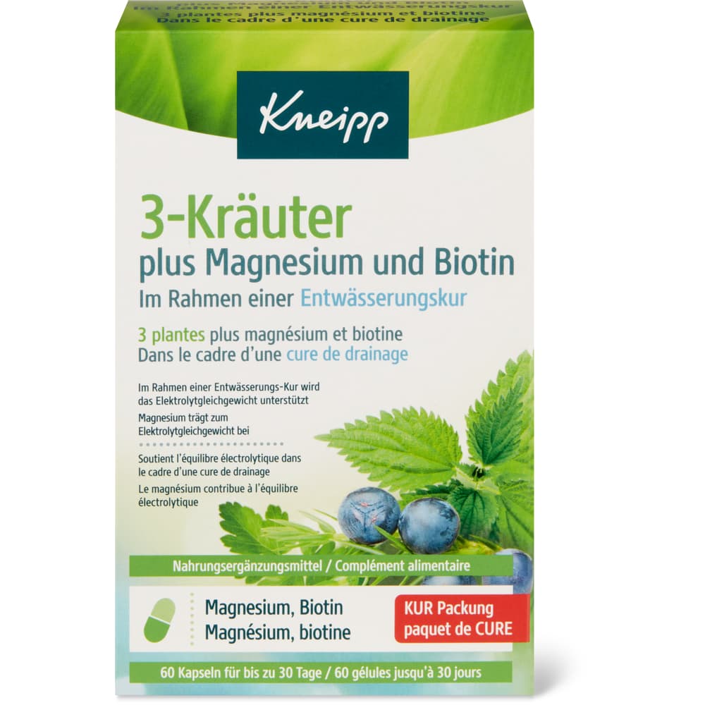 Kneipp · 3 Kräuter Magnesium & Biotin Tabletten • Migros