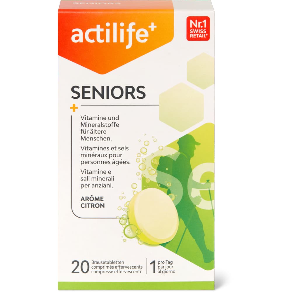 Actilife · Effervescent Tablets for Seniors · Lemon • Migros