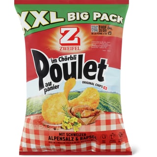 Zweifel Original · Chips · Chnoblibrot • Migros