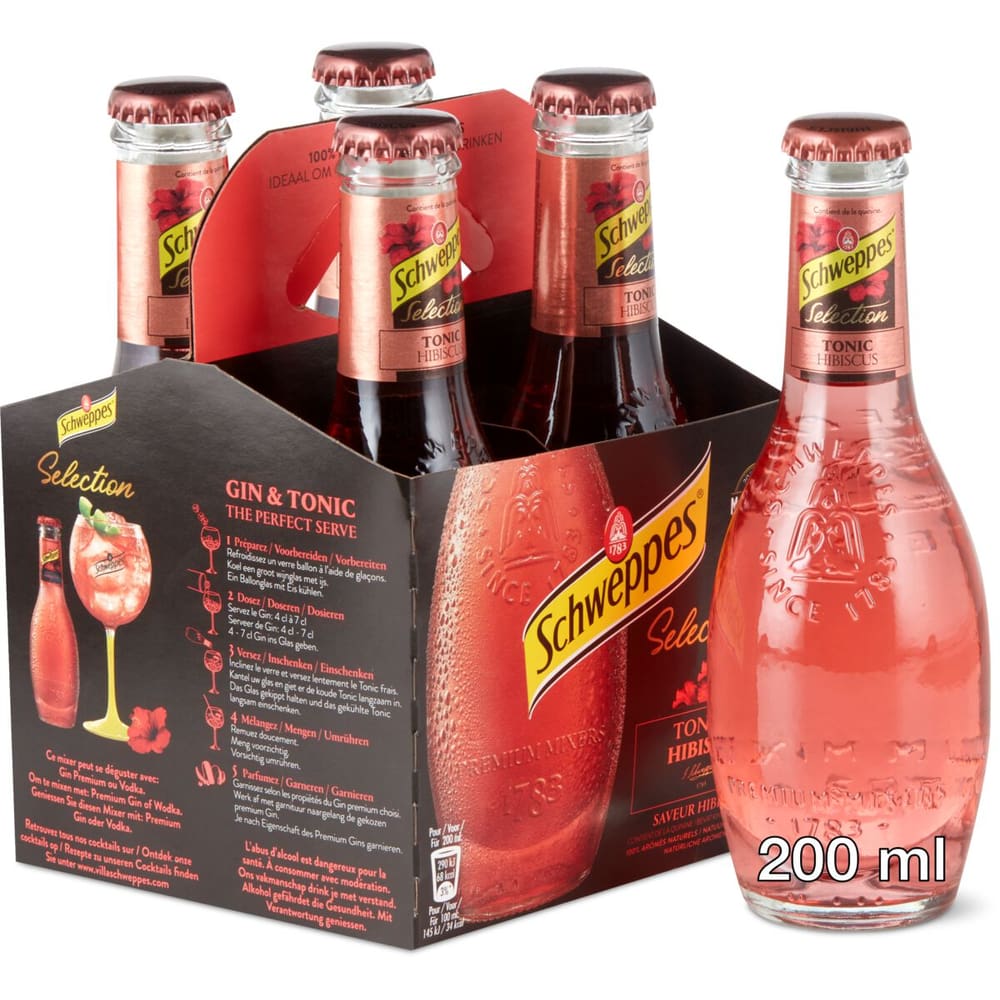 Schweppes · Boisson gazéifiée · Tonic & Hibiscus • Migros