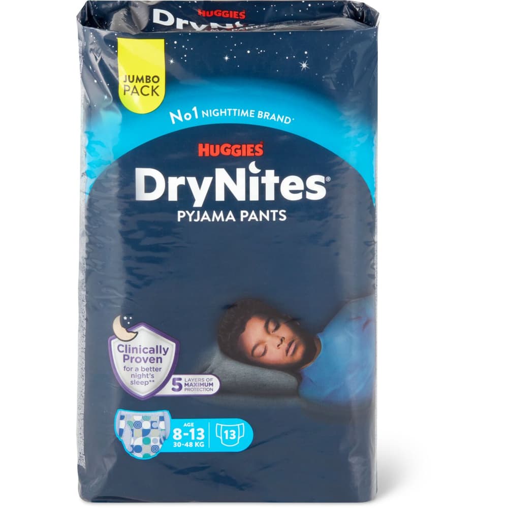 Huggies DryNites · Overnight diapers · 8 to 15 years, 27-57kg • Migros