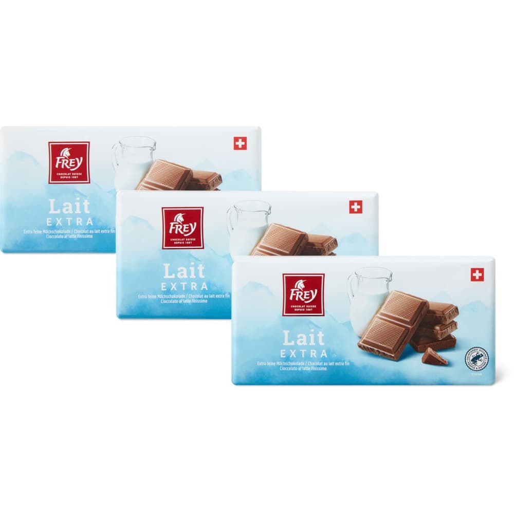 Frey · Chocolate bars · milk chocolate, extra fin • Migros