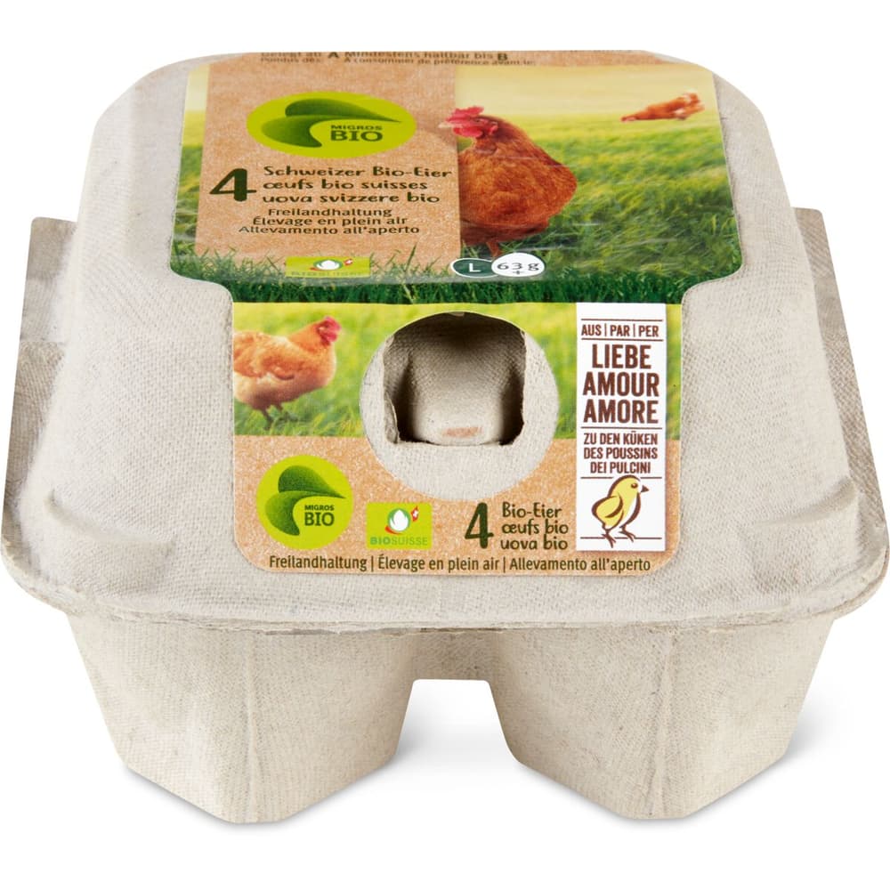Migros Bio · Schweizer Eier L · Freiland • Migros