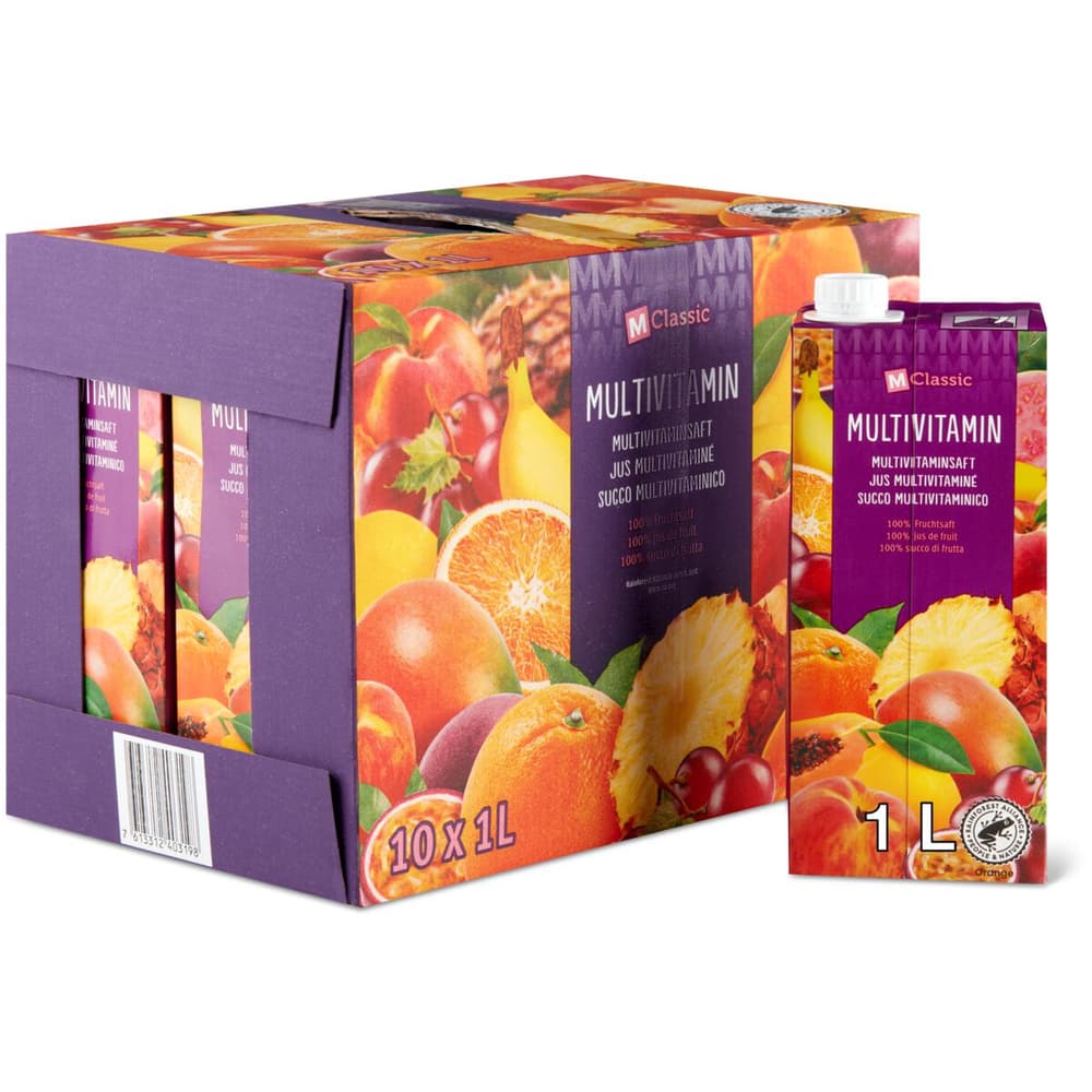 M-Classic · Jus multivitaminé · 100% jus de fruit • Migros