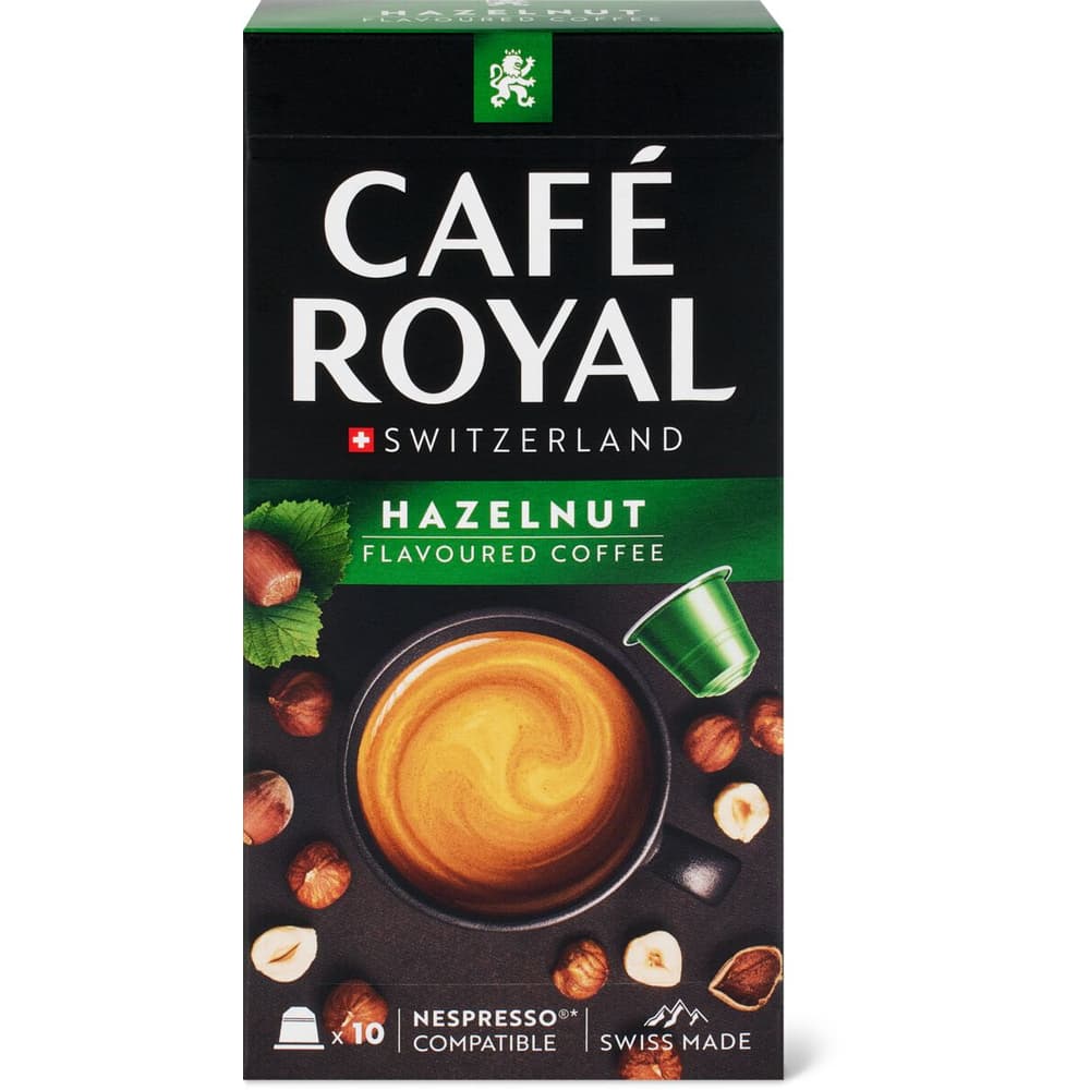 Café Royal · Aluminum coffee capsules · hazelnut intensity 4/10 • Migros