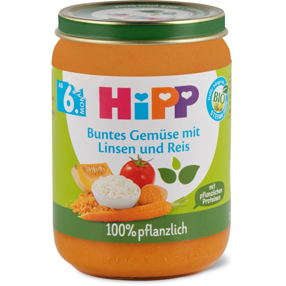 HiPP Bio · Baby food jar vegetables, lentils & rice · From 6 months ...