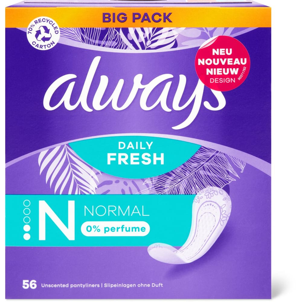 Always Daily Fresh · Protège-slips · Normal - 0% Perfume • Migros