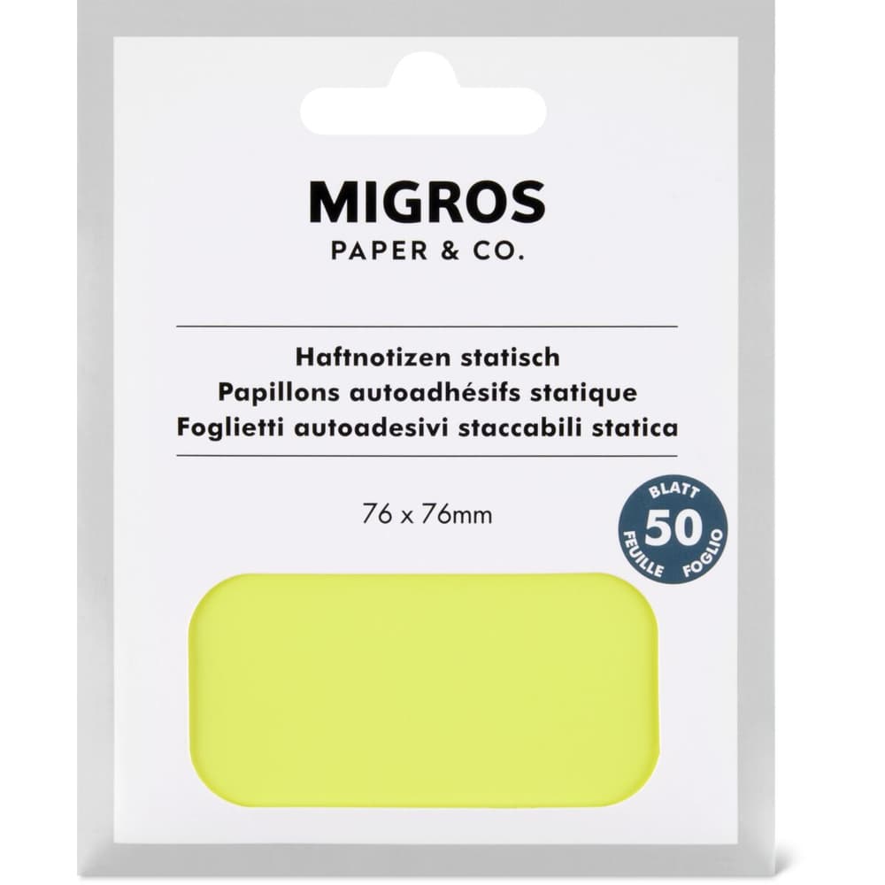 MIGROS PAPER & CO. · Static sticky notes • Migros