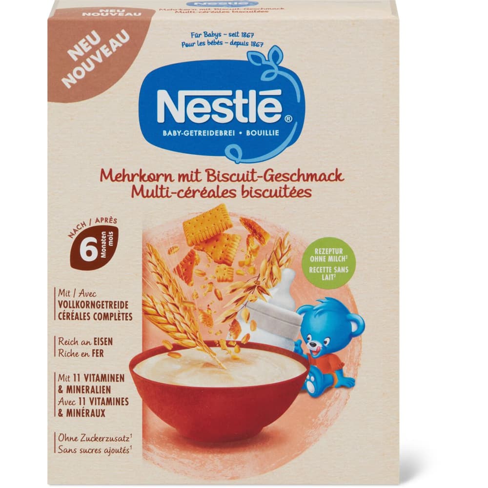 Nestlé · Mehrkorn Brei mit Biscuit-Geschmack · Ab 6 Monaten • Migros