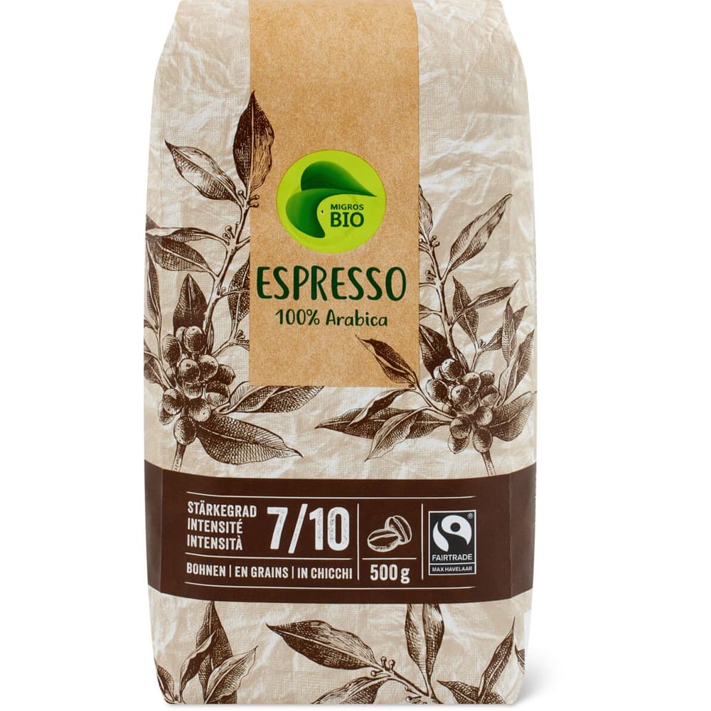 Migros Bio · Café en grains · Espresso 7/10 • Migros