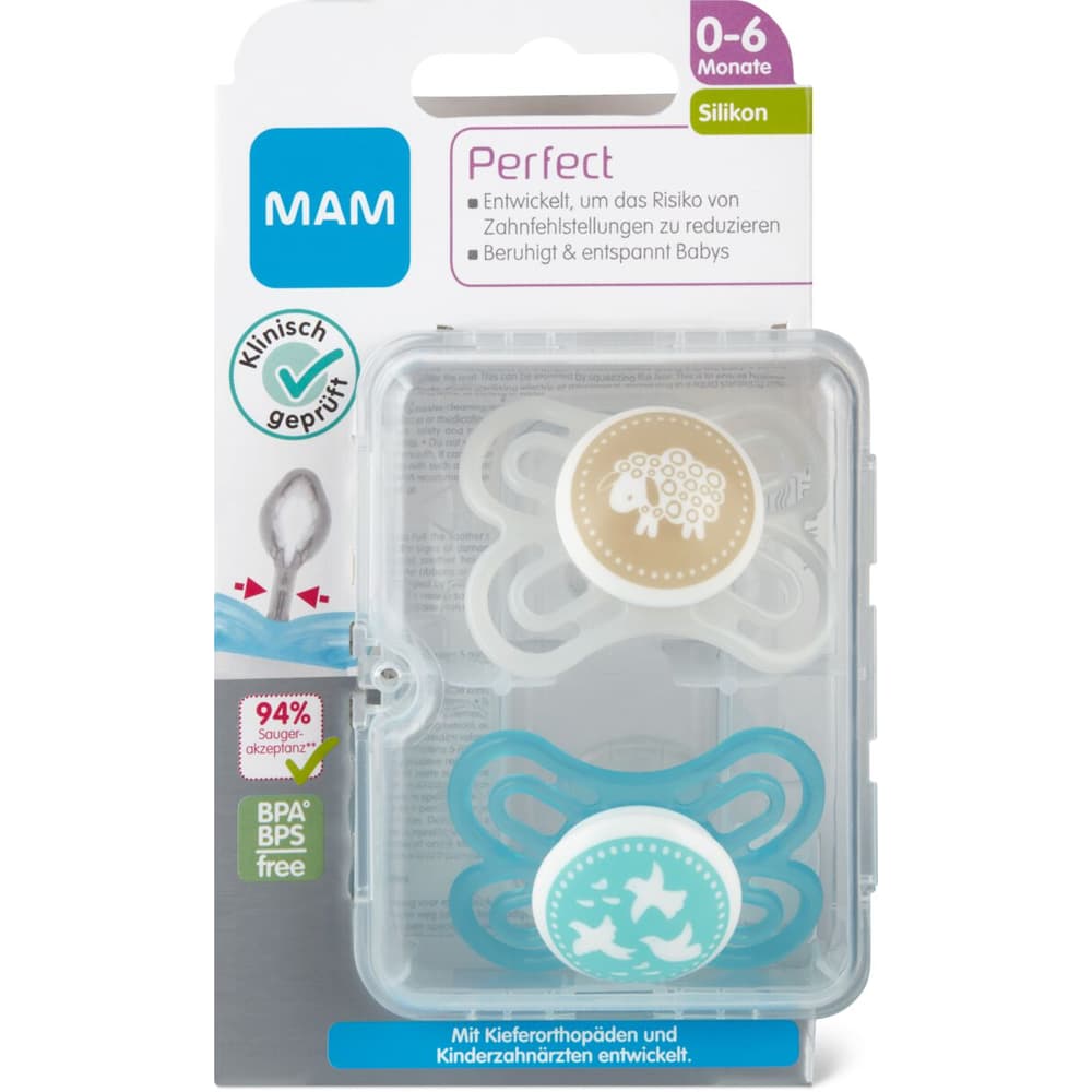 Buy MAM Perfect · Nuggi · BPA Free - 0-6 months - Silicone • Migros