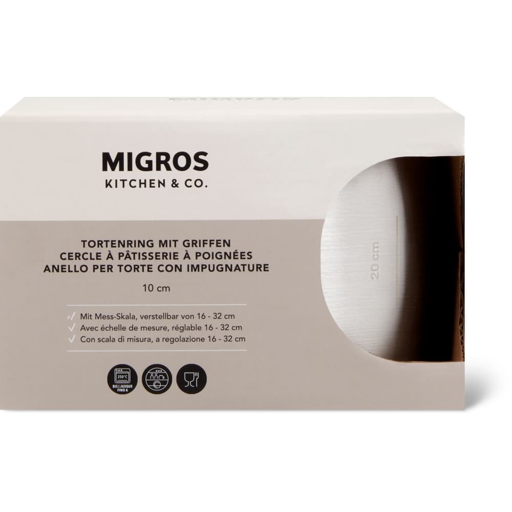 MIGROS KITCHEN & CO. · Tortenring Inox 10 cm • Migros